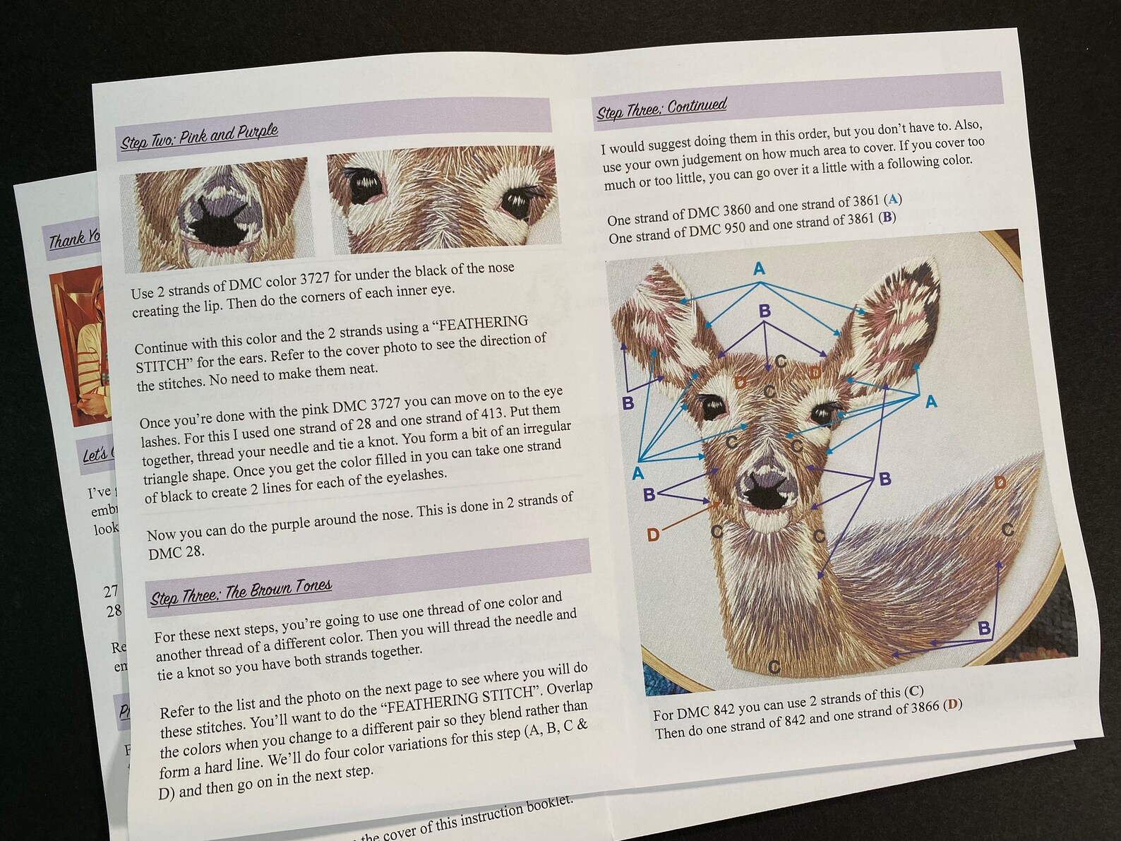 Deer Embroidery Kit Complete Kit Detailed Instructions DMC - Etsy