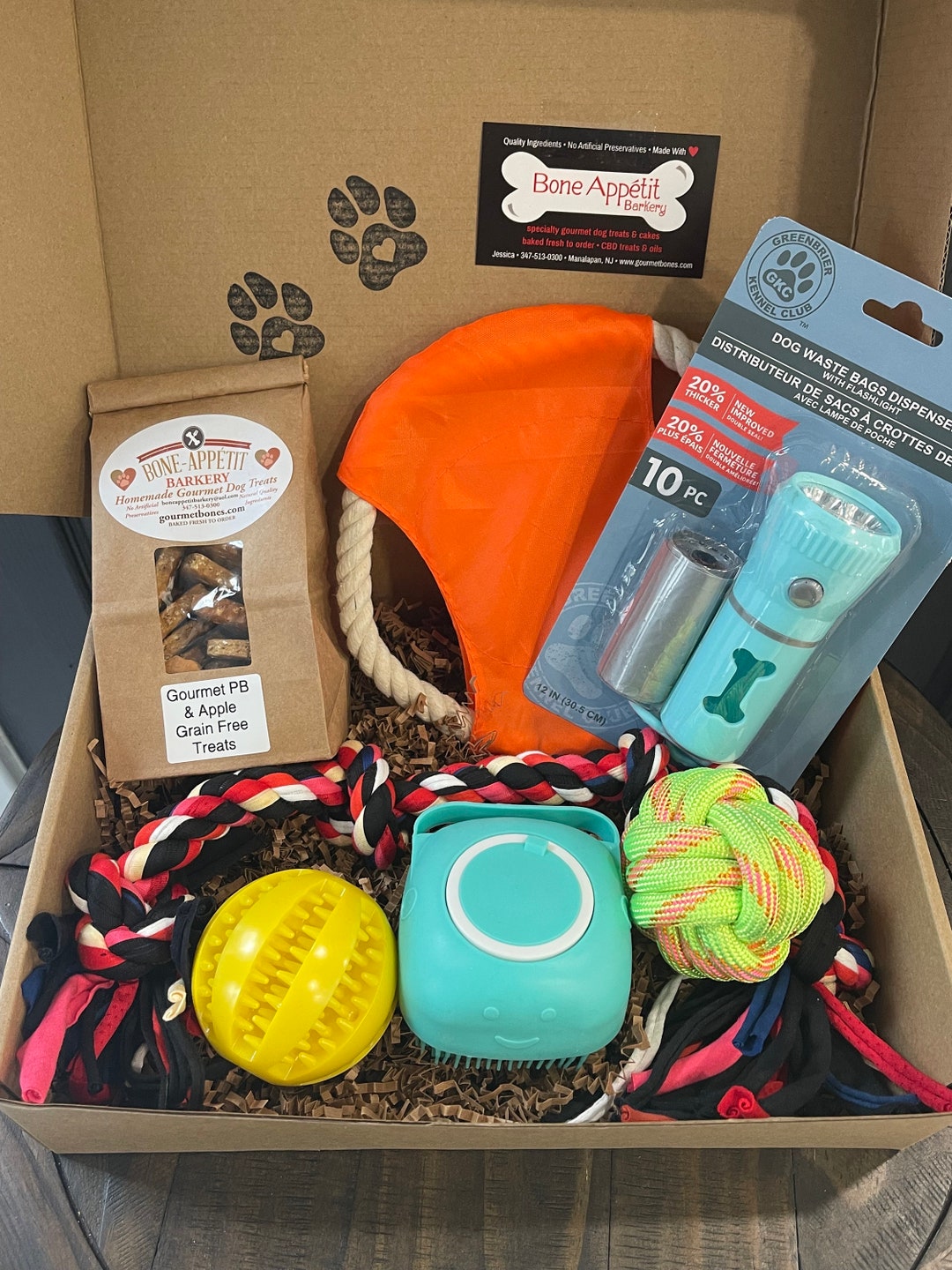 Ultimate New Dog Puppy Parcel Gift Box Gourmet Treats Welcome Home ...