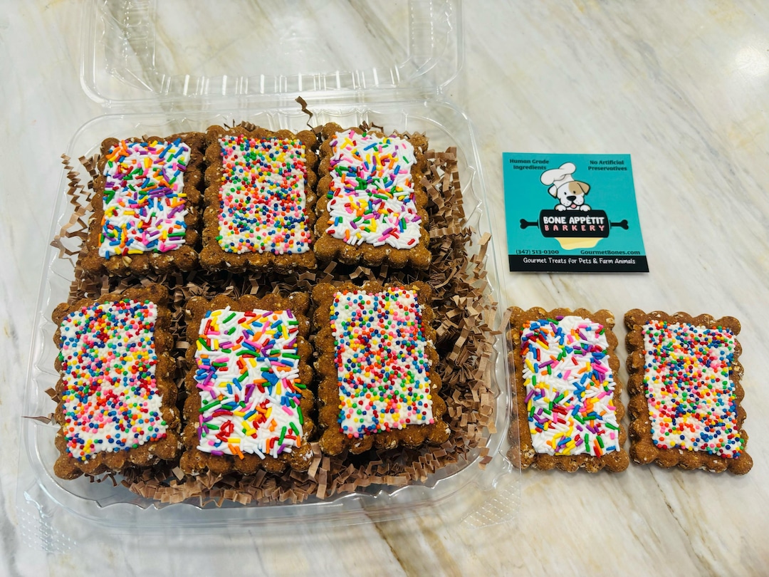 8 Puptarts Peanut Butter Dog Treats, Dog Birthday, Gourmet Bones ...