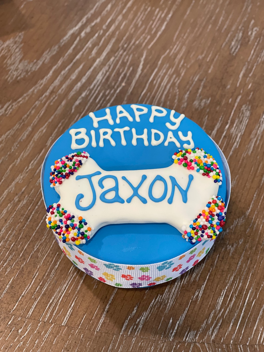 Dog Puppy Happy Birthday / Welcome Home / Happy Gotcha Day MINI Cake ...