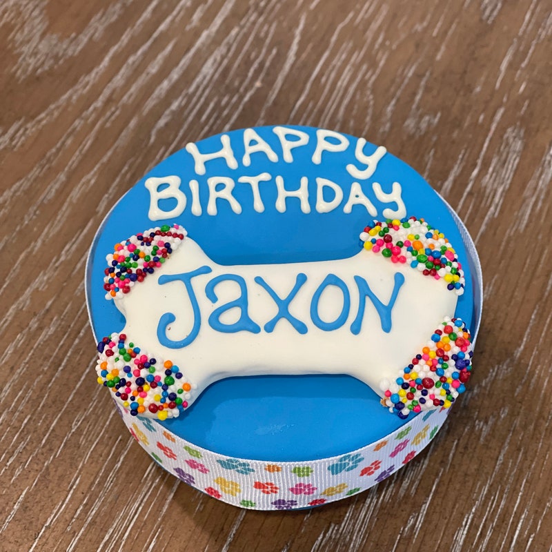 Dog Birthday Cake Yellow - Etsy