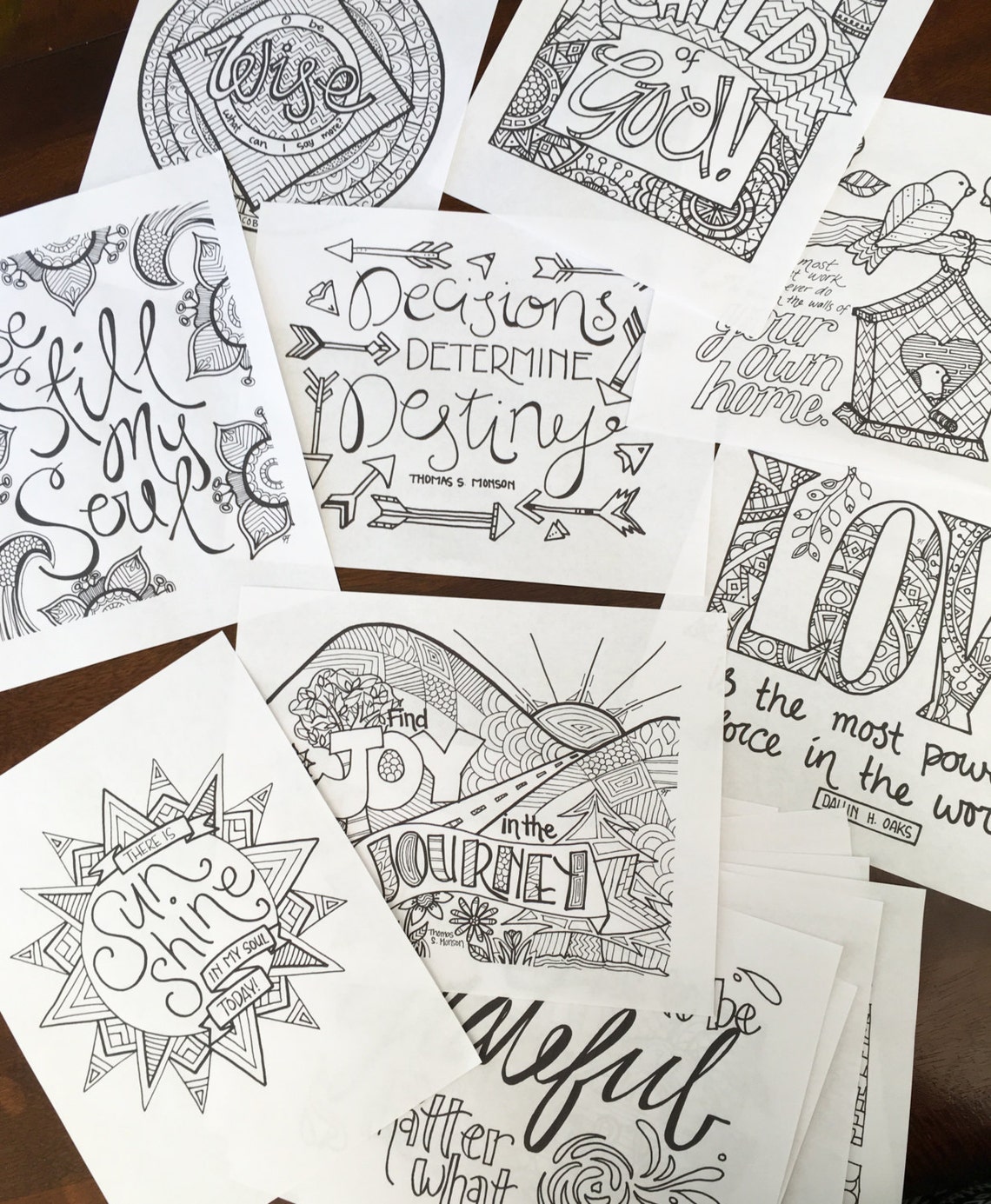 LDS Quotes for Coloring: Uplift. 22 Pgs! Any Age Coloring Pages, Mormon ...