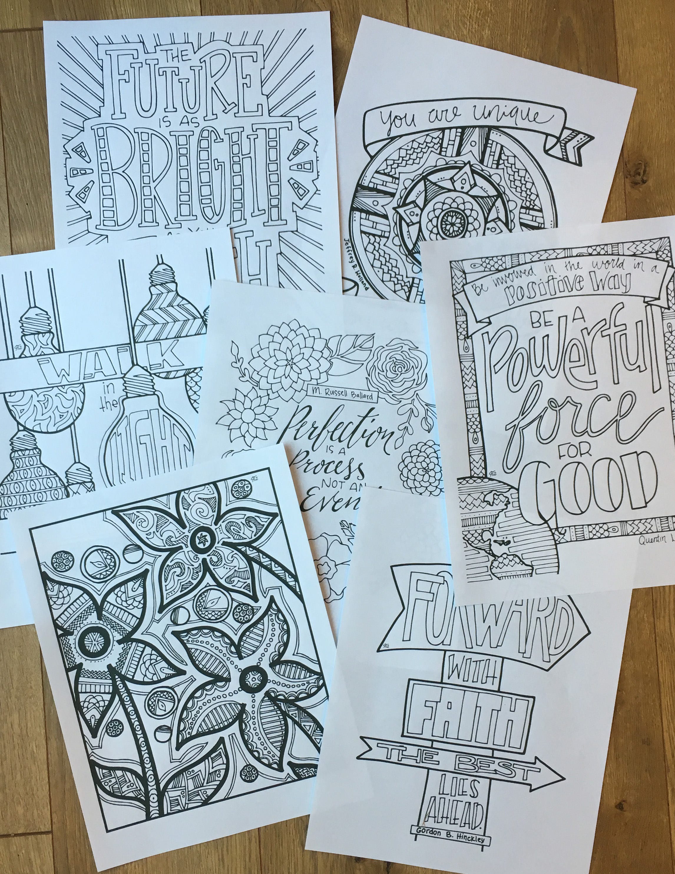 LDS Quotes for Coloring: Become. 22 Pgs! Any Age Coloring Pages, Mormon ...