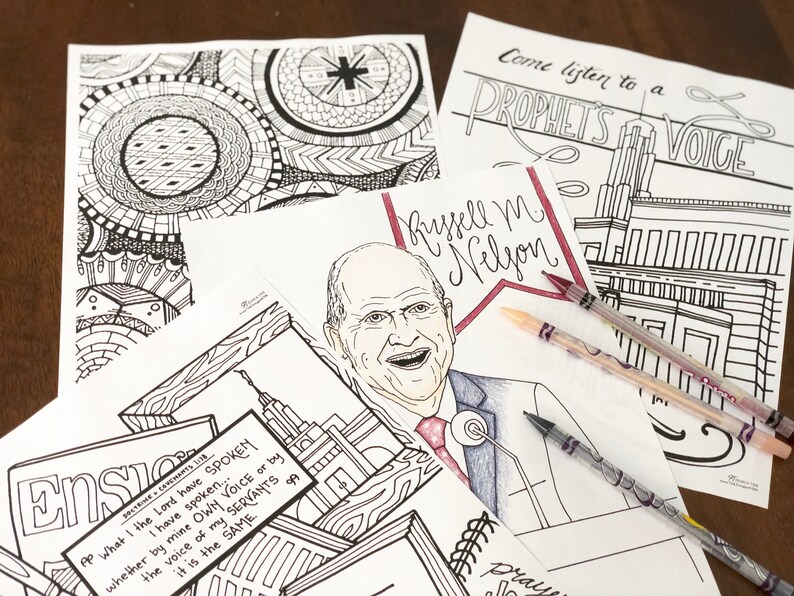 LDS Quotes for Coloring: Follow by Faith. 10 Pgs! Any Age Coloring Book ...
