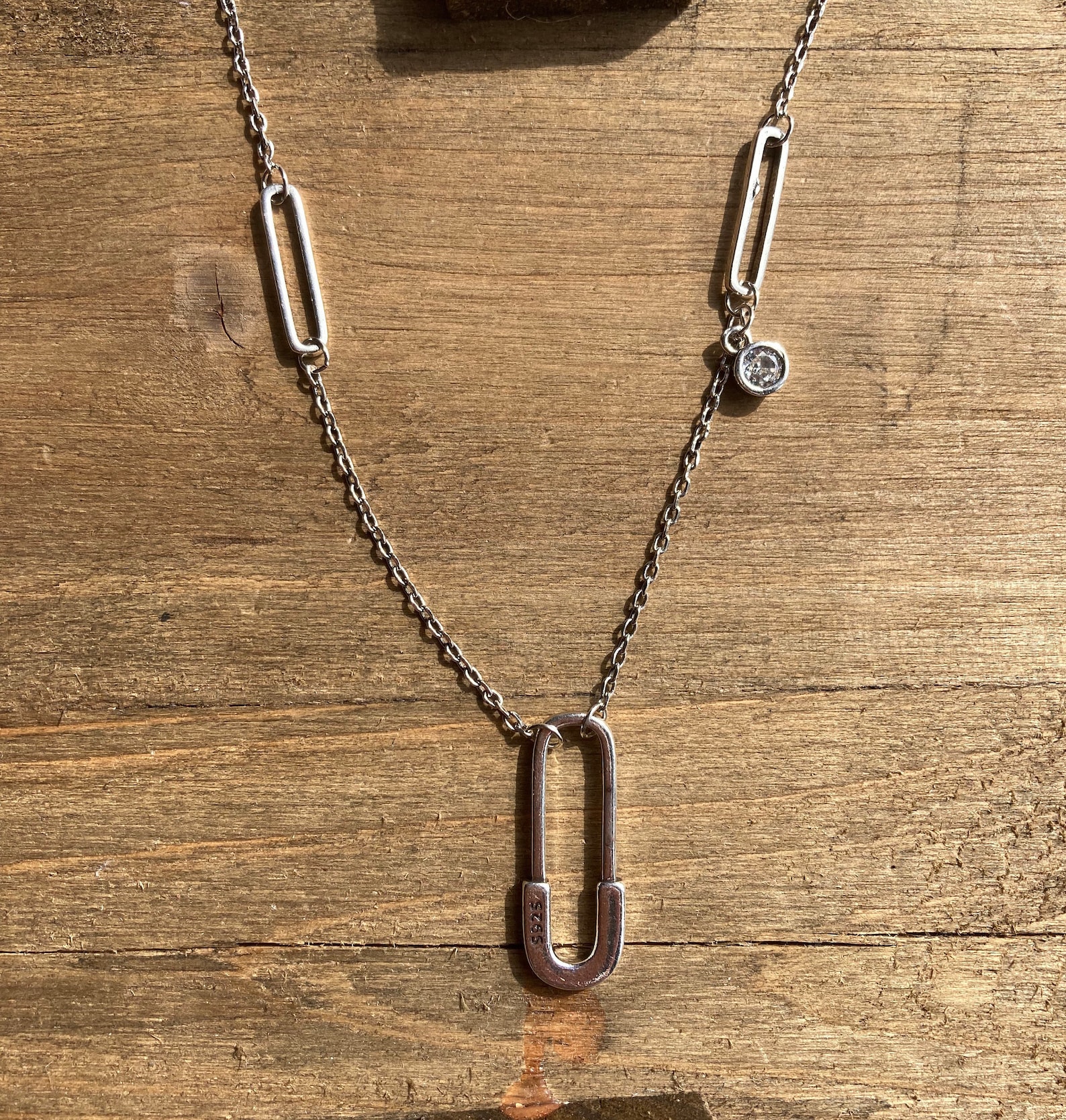 Silver Adjustable Safety Pin Necklace Safety Pin Jewelry - Etsy