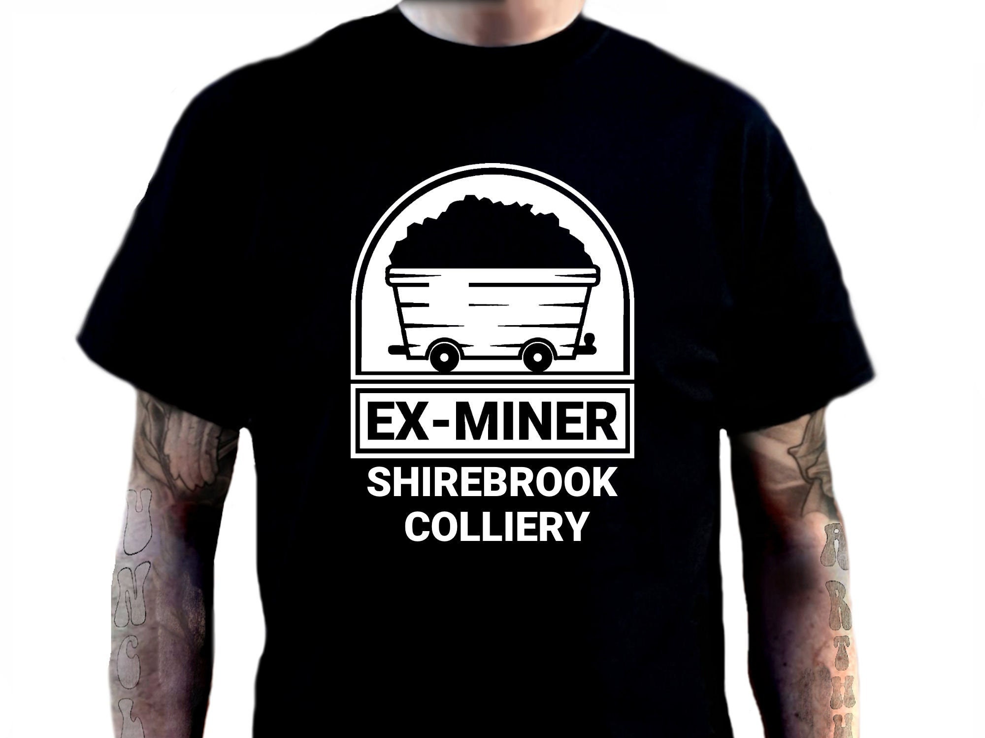 Miners T-shirt Personalised Mining Colliery Name to T Shirt Coal Mining ...