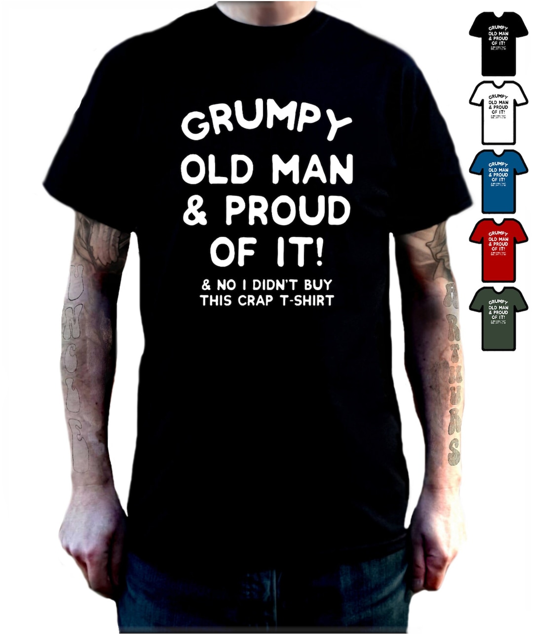 Grumpy Old Man Retirement T Shirt. Available in Various Colours and ...