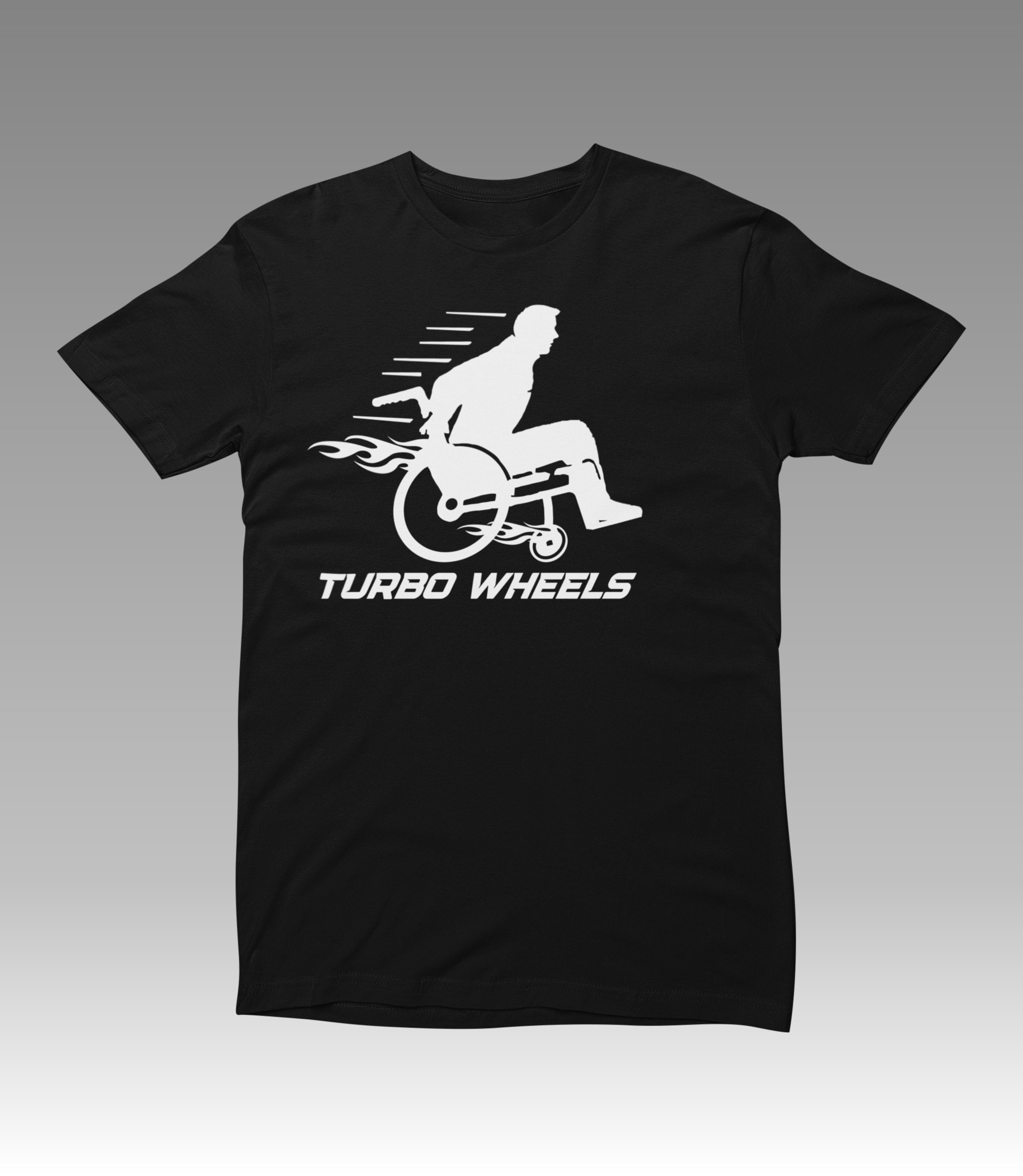 Wheelchair T Shirt Turbo Wheels Funny Tshirt Disabled Embracing Tee ...
