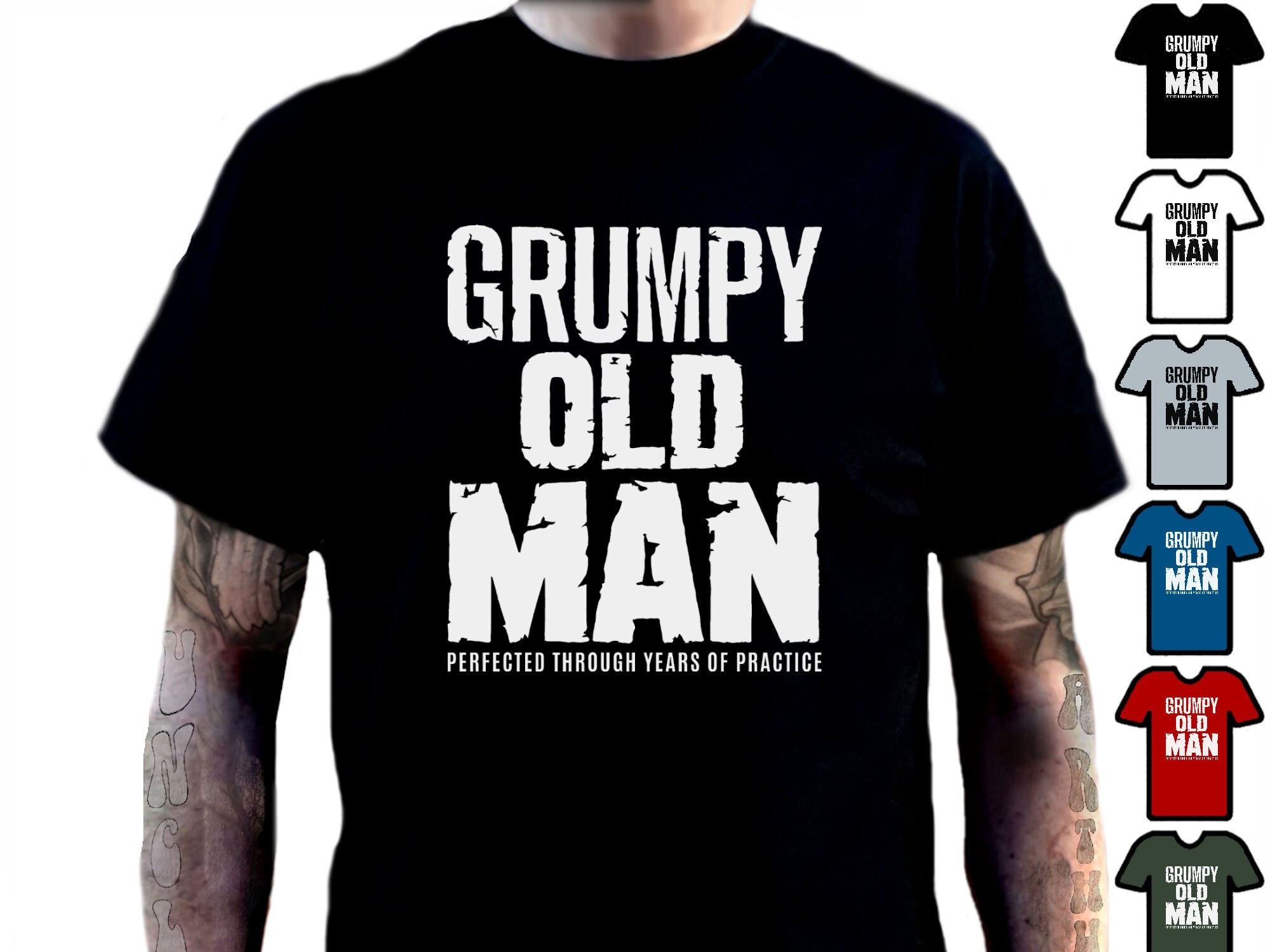 Grumpy Old Man T Shirt Funny Mens T-shirt Slogan Ideal Fathers Day ...