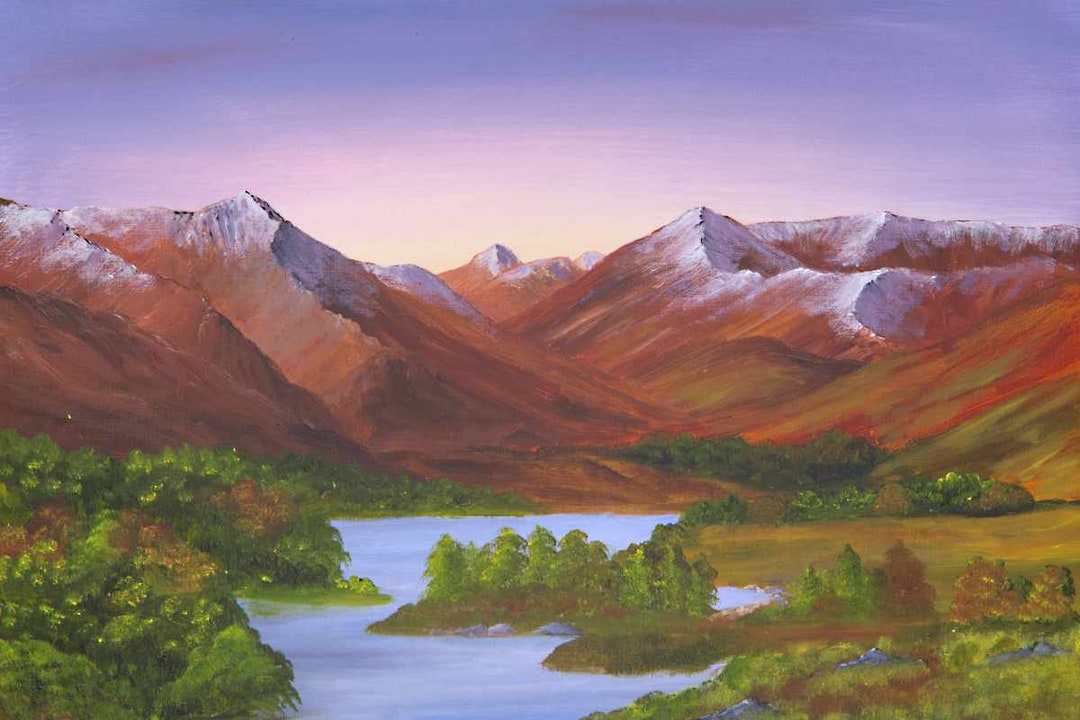 Glen Affric, Scottish Highlands Original Landscape Oil Painting, Snowy ...