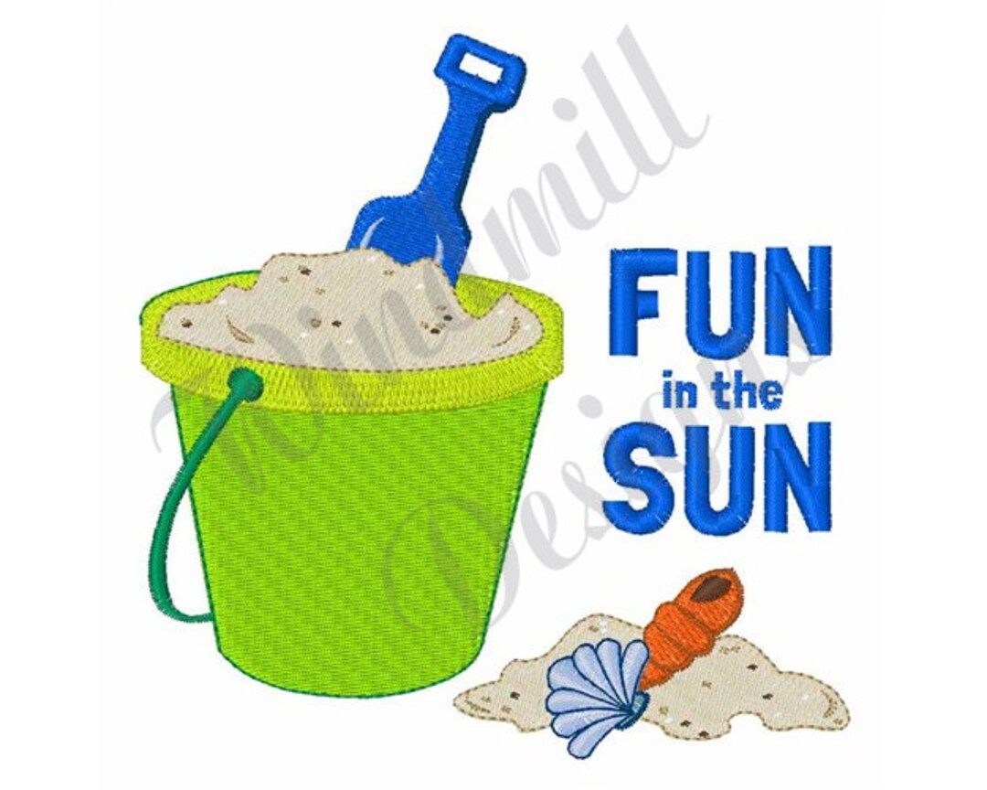 Sand Bucket - Machine Embroidery Design, Embroidery Designs, Machine ...