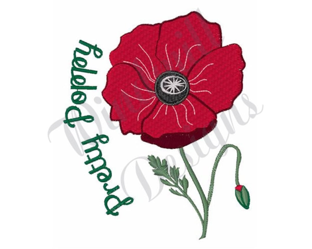 Poppy Flower - Machine Embroidery Design, Embroidery Designs, Machine ...