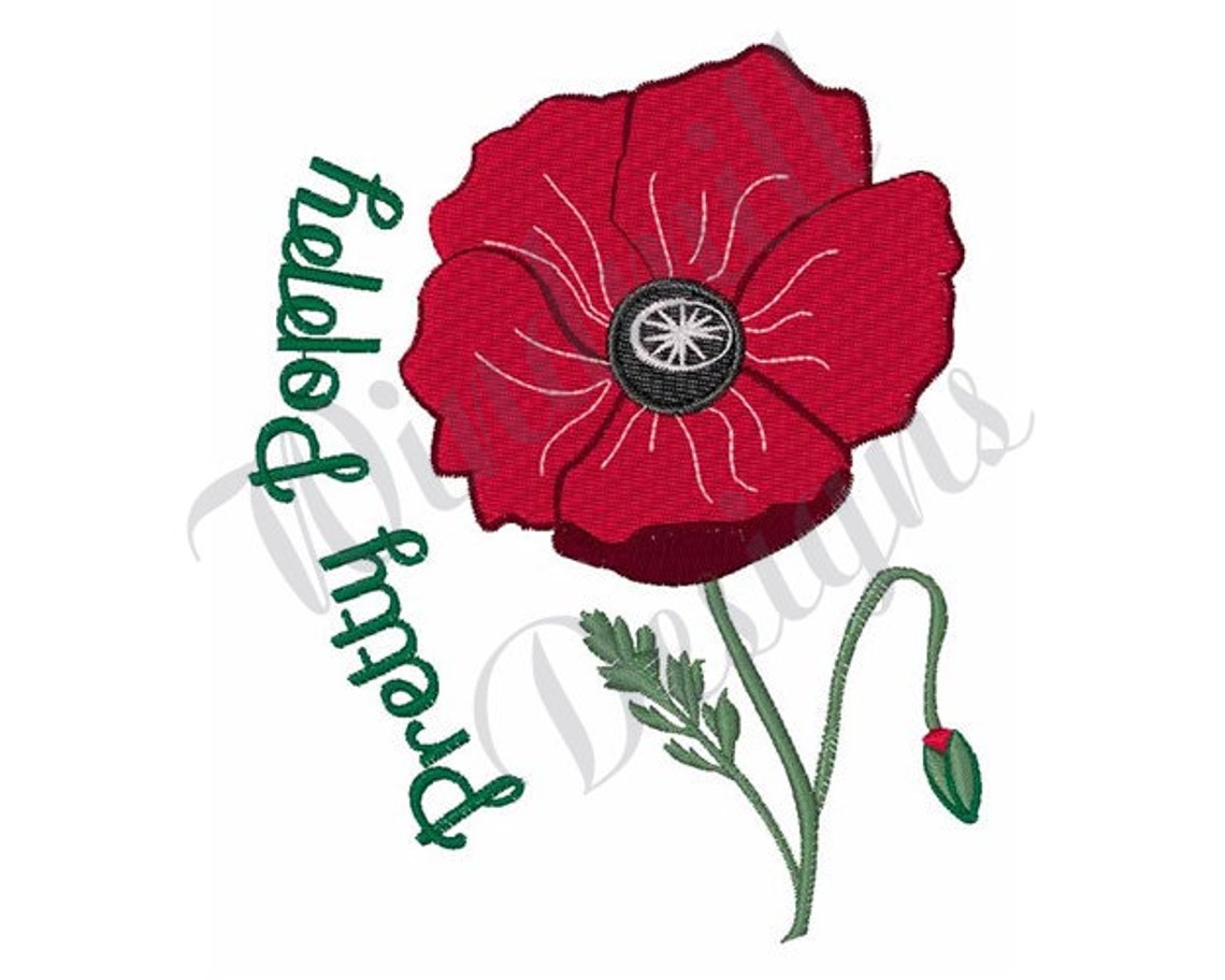 Poppy Flower Machine Embroidery Design Embroidery Designs - Etsy