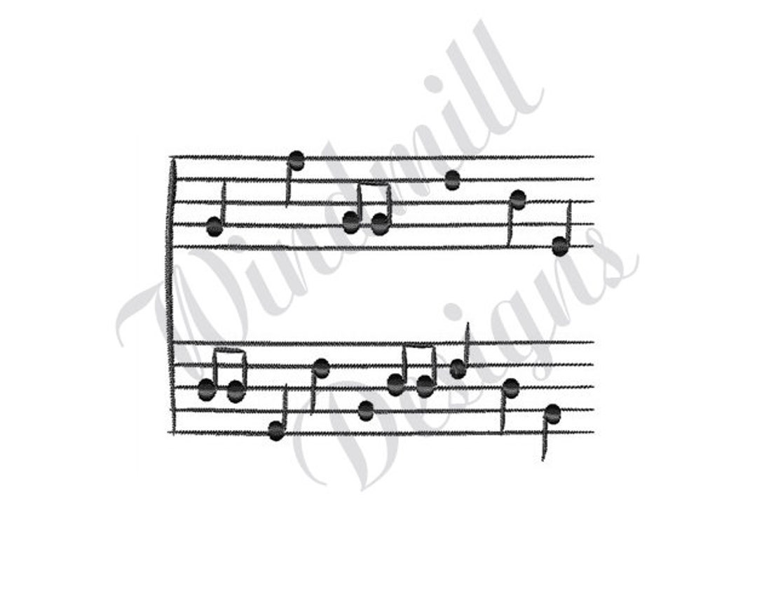 Musical Staff - Machine Embroidery Design, Embroidery Designs, Machine ...