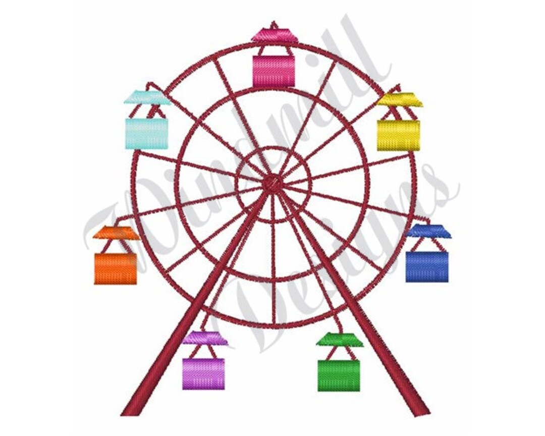 Ferris Wheel - Machine Embroidery Design, Embroidery Designs, Machine ...