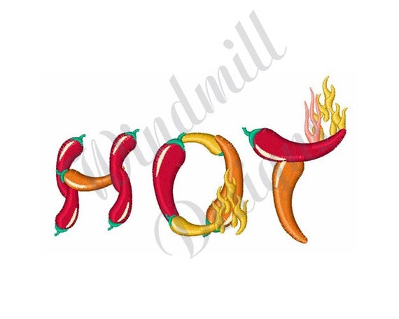 Hot Peppers Machine Embroidery Design Embroidery Designs | Etsy