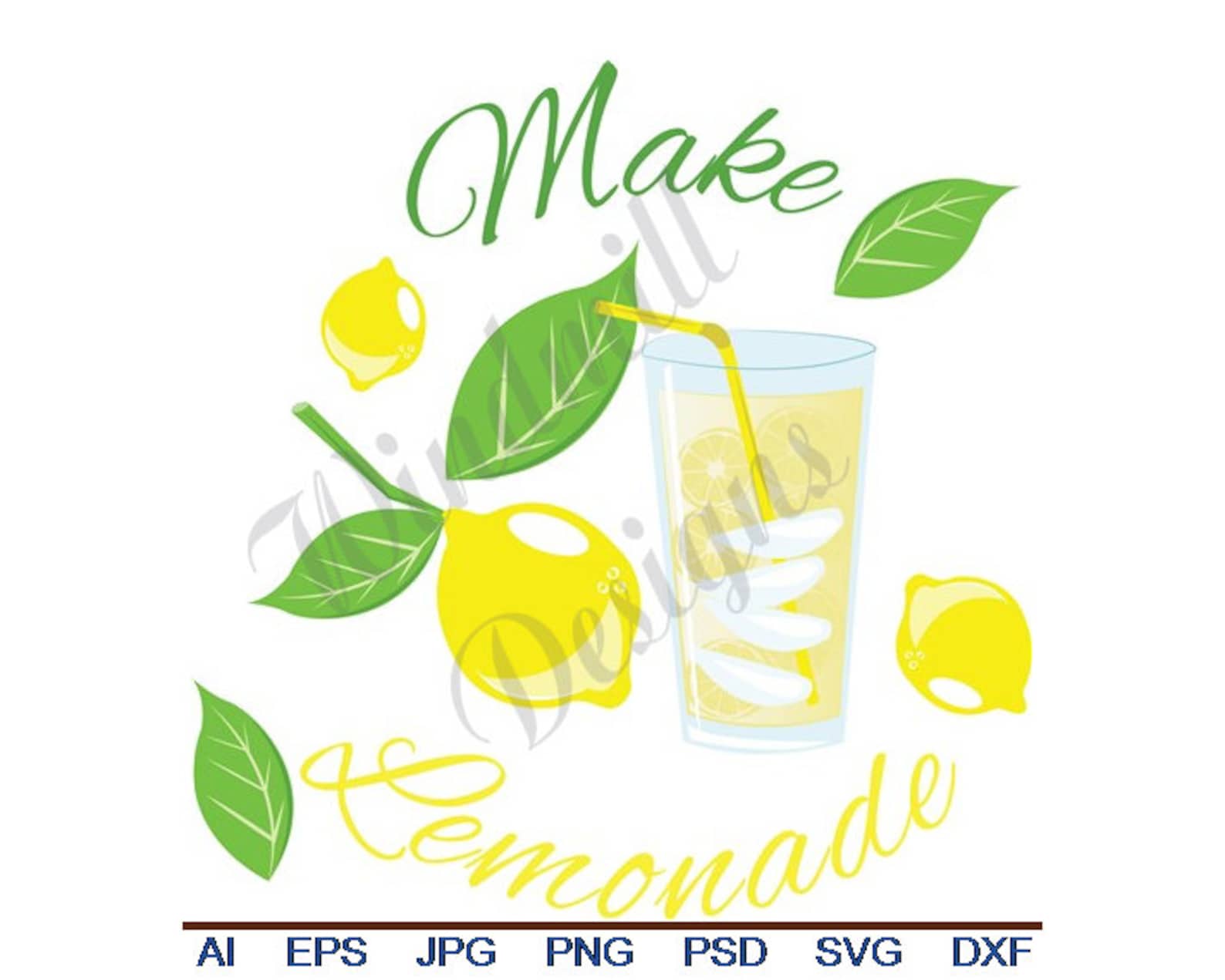 Make Lemonade Svg Dxf Eps Png Jpg Vector Art Clipart - Etsy