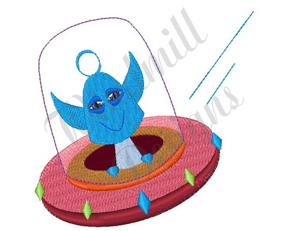 Space Alien machine Embroidery Design Embroidery Designs | Etsy