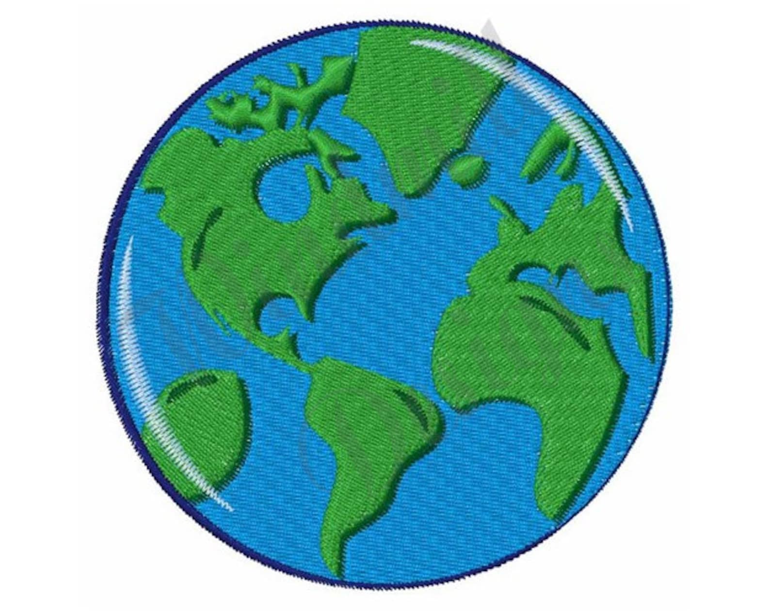 Planet Earth Globe Machine Embroidery Design Embroidery | Etsy
