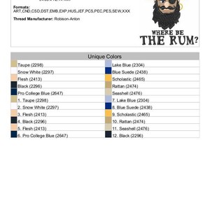 Pirate Rum - Machine Embroidery Design, Embroidery Designs, Machine ...