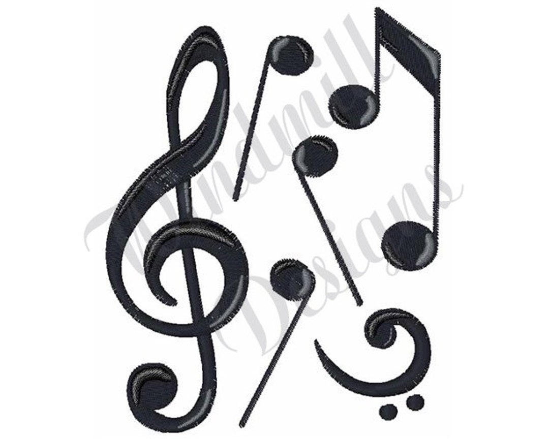 Music Notes - Machine Embroidery Design, Embroidery Designs, Machine ...