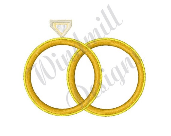 Wedding Rings Machine Embroidery Design Embroidery Designs | Etsy