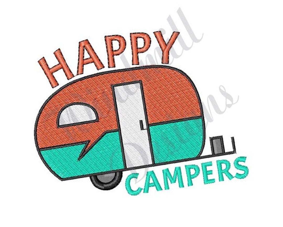 Happy Campers - Machine Embroidery Design, Embroidery Designs, Machine ...
