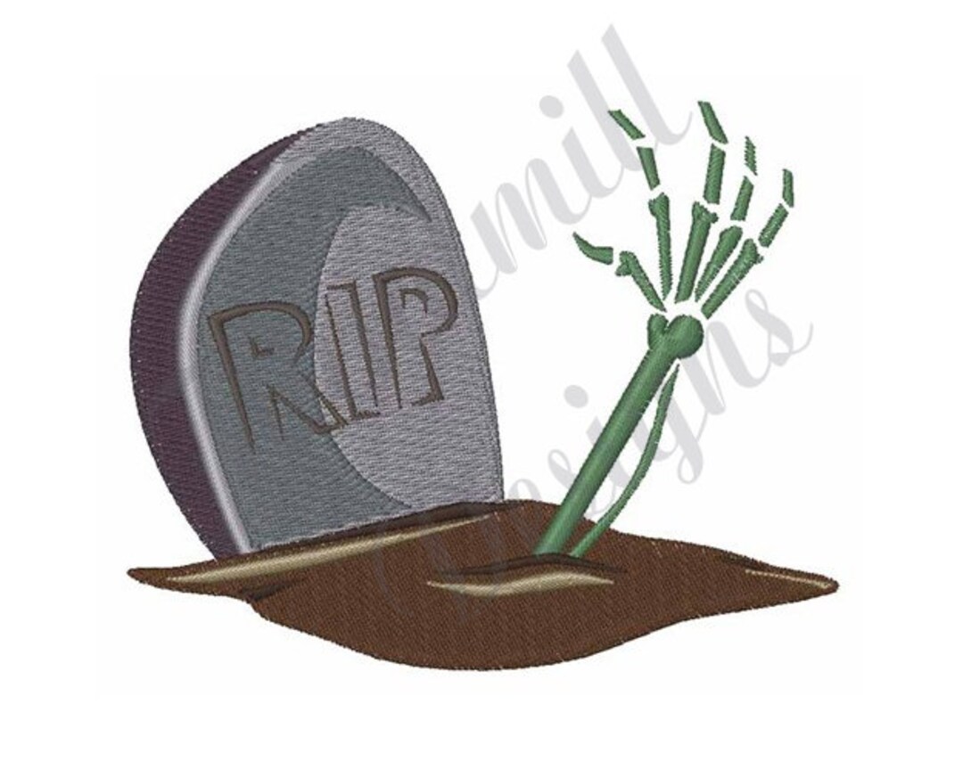 RIP Gravestone - Machine Embroidery Design, Embroidery Designs, Machine ...