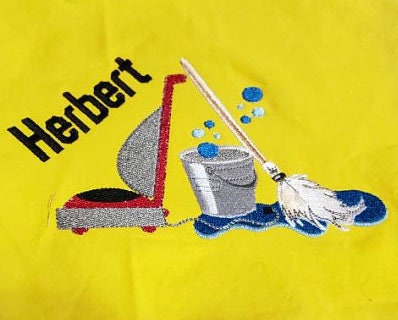 Mop and Bucket Machine Embroidery Design Embroidery - Etsy