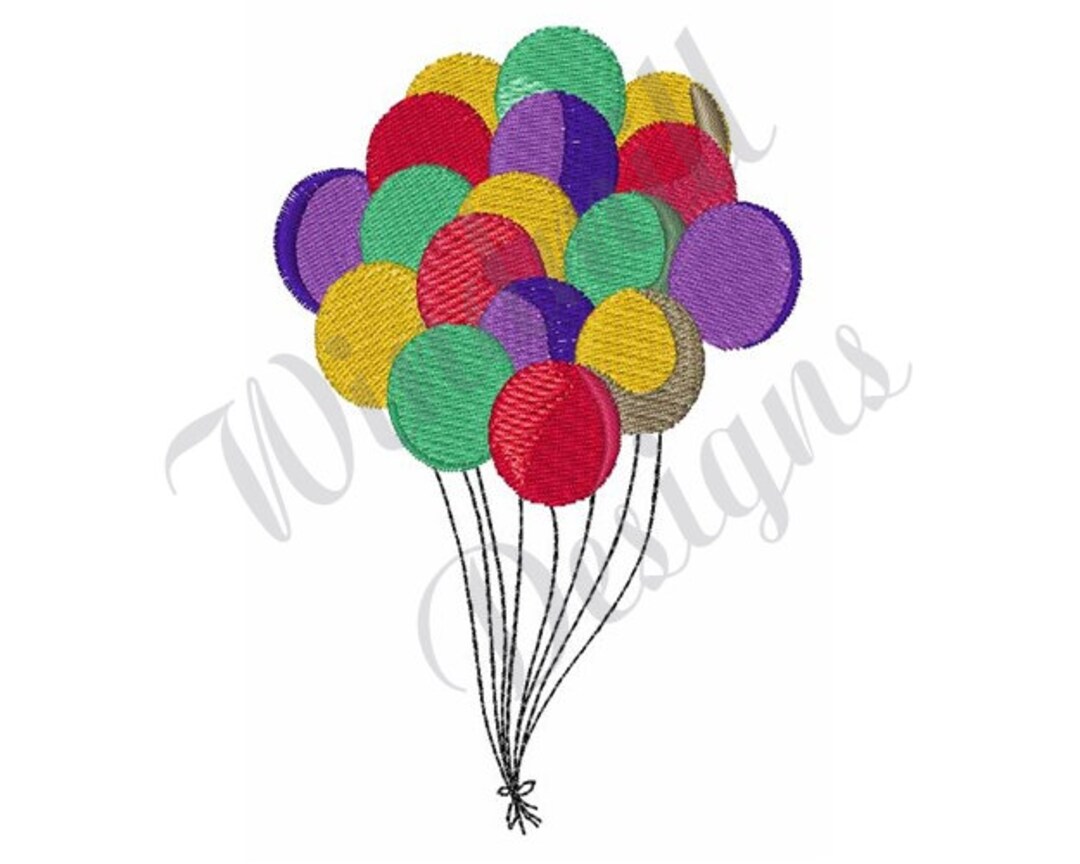 Colorful Balloons Machine Embroidery Design, Embroidery Designs ...