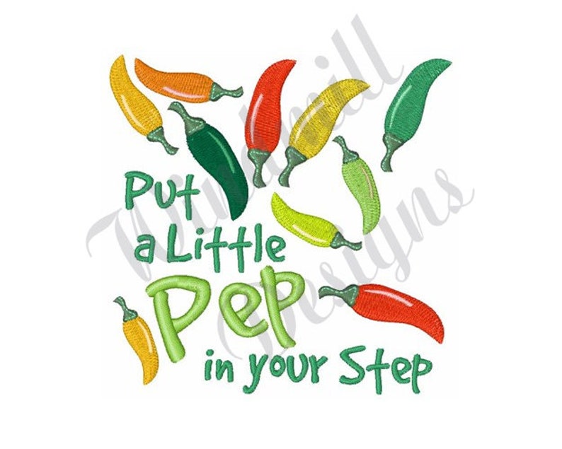 Pep in Your Step Peppers Machine Embroidery Design - Etsy