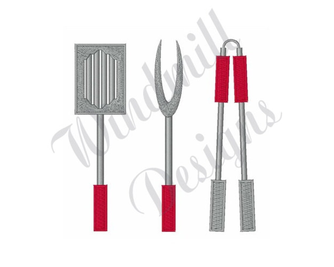 Grill Utensils - Machine Embroidery Design, Embroidery Designs, Machine ...