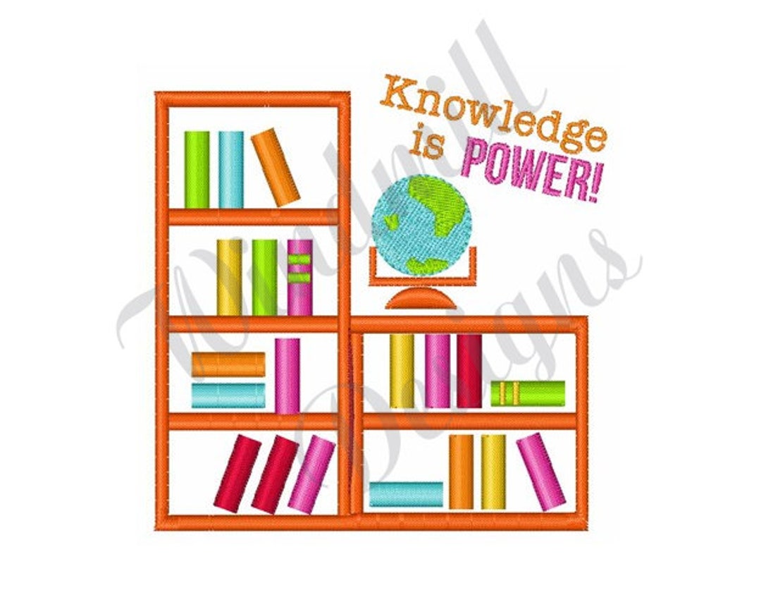 Knowledge is Power - Machine Embroidery Design - Etsy