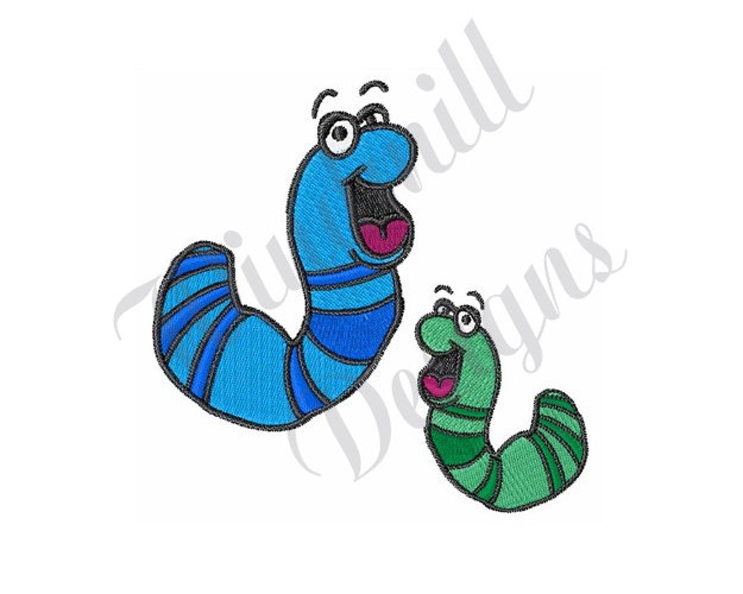 Squiggly Worms - Machine Embroidery Design, Embroidery Designs, Machine ...