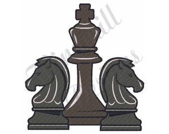 Chess Pieces Machine Embroidery Design - Etsy