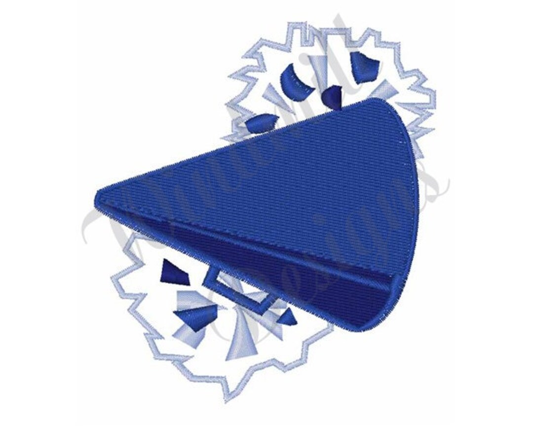 Cheerleader, Cheer Team, Pom Poms, Megaphone - Machine Embroidery ...