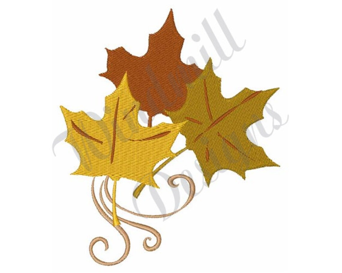 Fall Leaves Machine Embroidery Design Embroidery Designs - Etsy