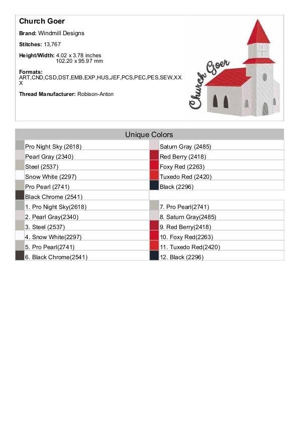 Church Goer Machine Embroidery Design Embroidery Designs - Etsy