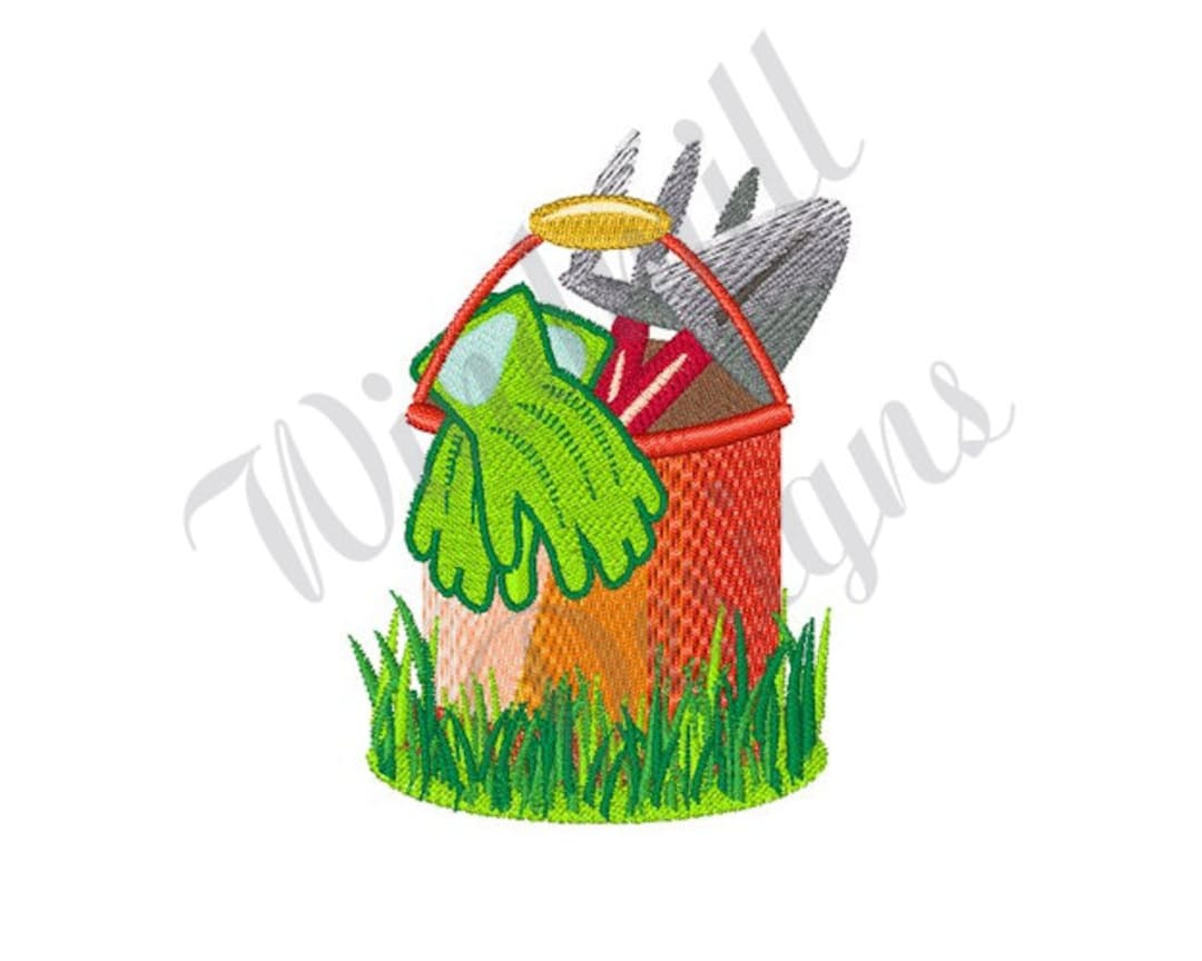Gardening Pail - Machine Embroidery Design, Embroidery Designs ...