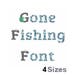 Gone Fishing Machine Embroidery Font Instant Download Embroidery ...