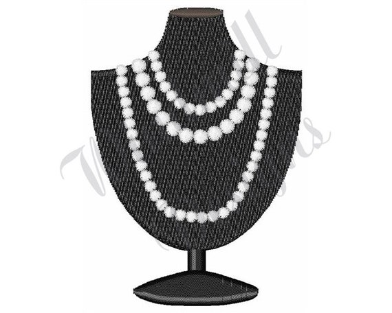 Pearl Necklace Machine Embroidery Design Embroidery - Etsy