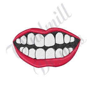 Teeth Mouth Smile Machine Embroidery Design, Embroidery Designs ...