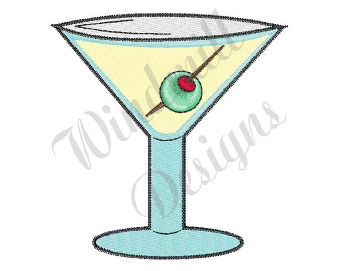 Martini Glass - Machine Embroidery Design, Embroidery Designs, Machine ...