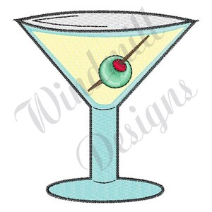 Martini Glass - Machine Embroidery Design, Embroidery Designs, Machine ...