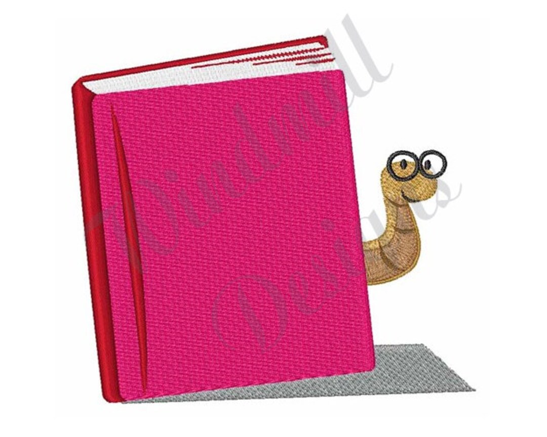 Book Worm - Machine Embroidery Design, Embroidery Designs, Machine ...