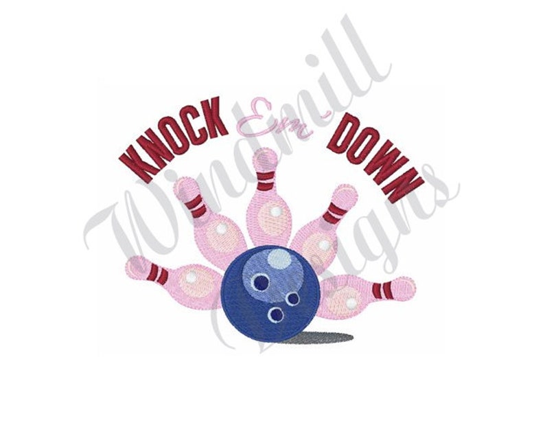 Bowling Pins Machine Embroidery Design Embroidery Designs | Etsy