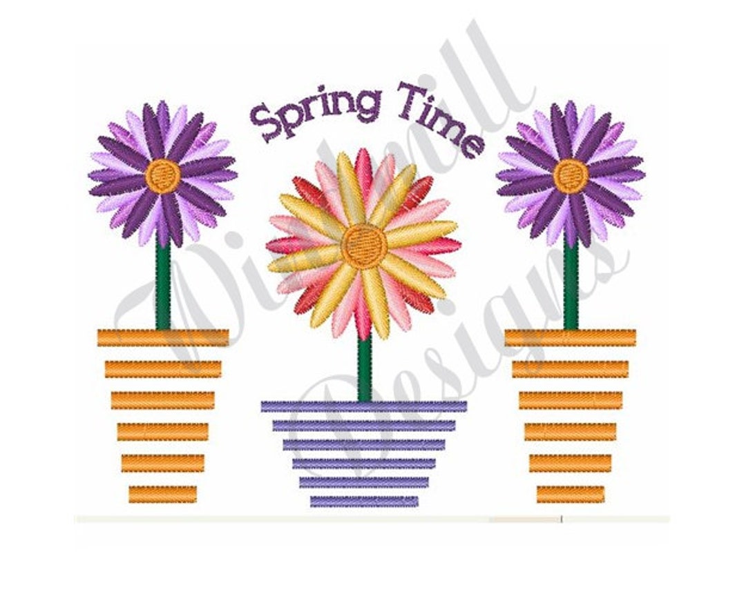 Spring Time - Machine Embroidery Design, Embroidery Designs, Machine ...