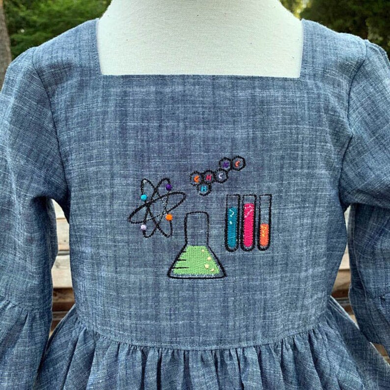 Chemistry Atoms & Test Tubes - Machine Embroidery Design, Embroidery ...