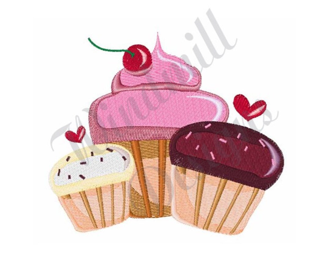 Cupcakes -machine Embroidery Design, Embroidery Designs, Machine ...