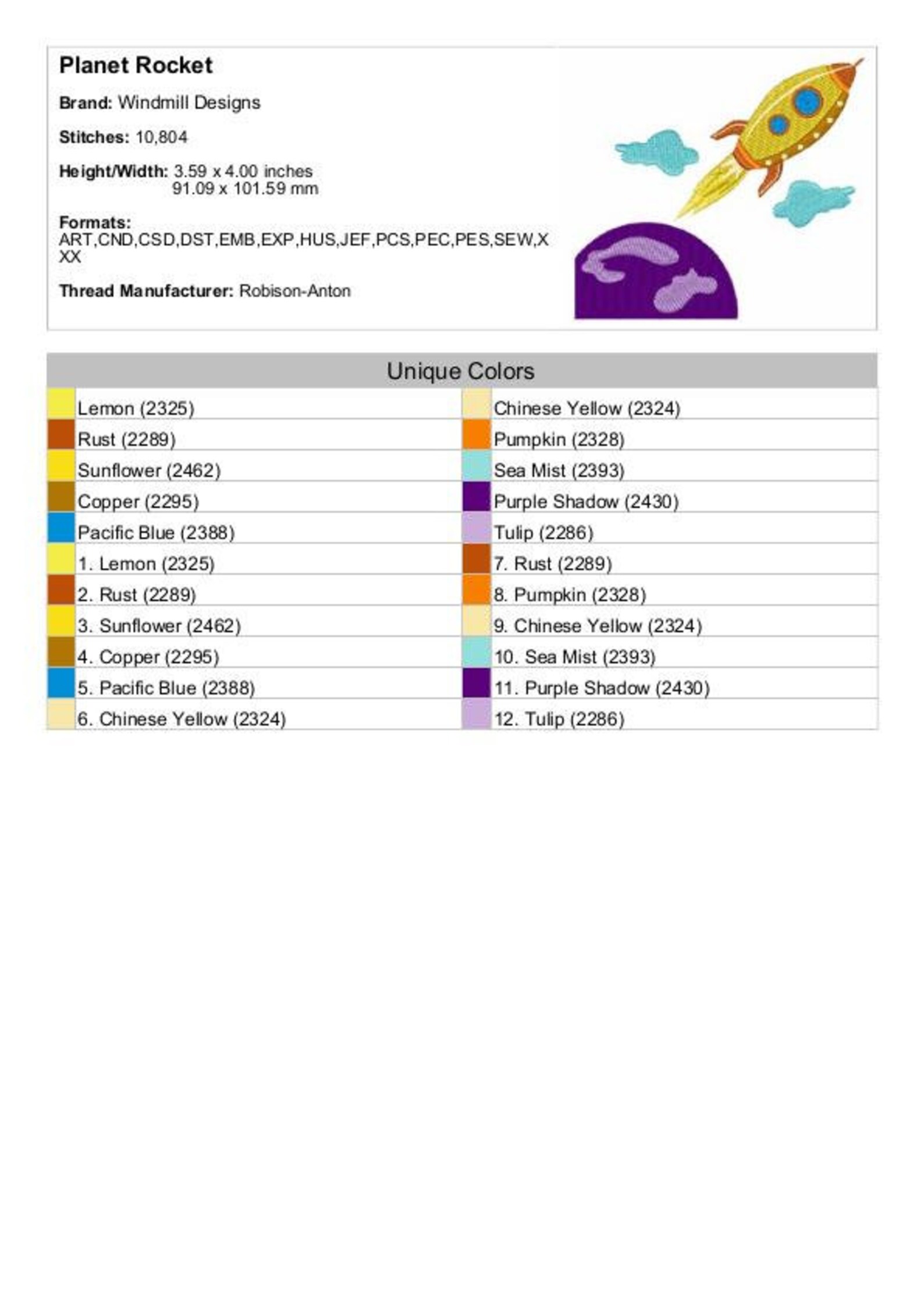 Rocket Ship machine Embroidery Design Embroidery Designs - Etsy